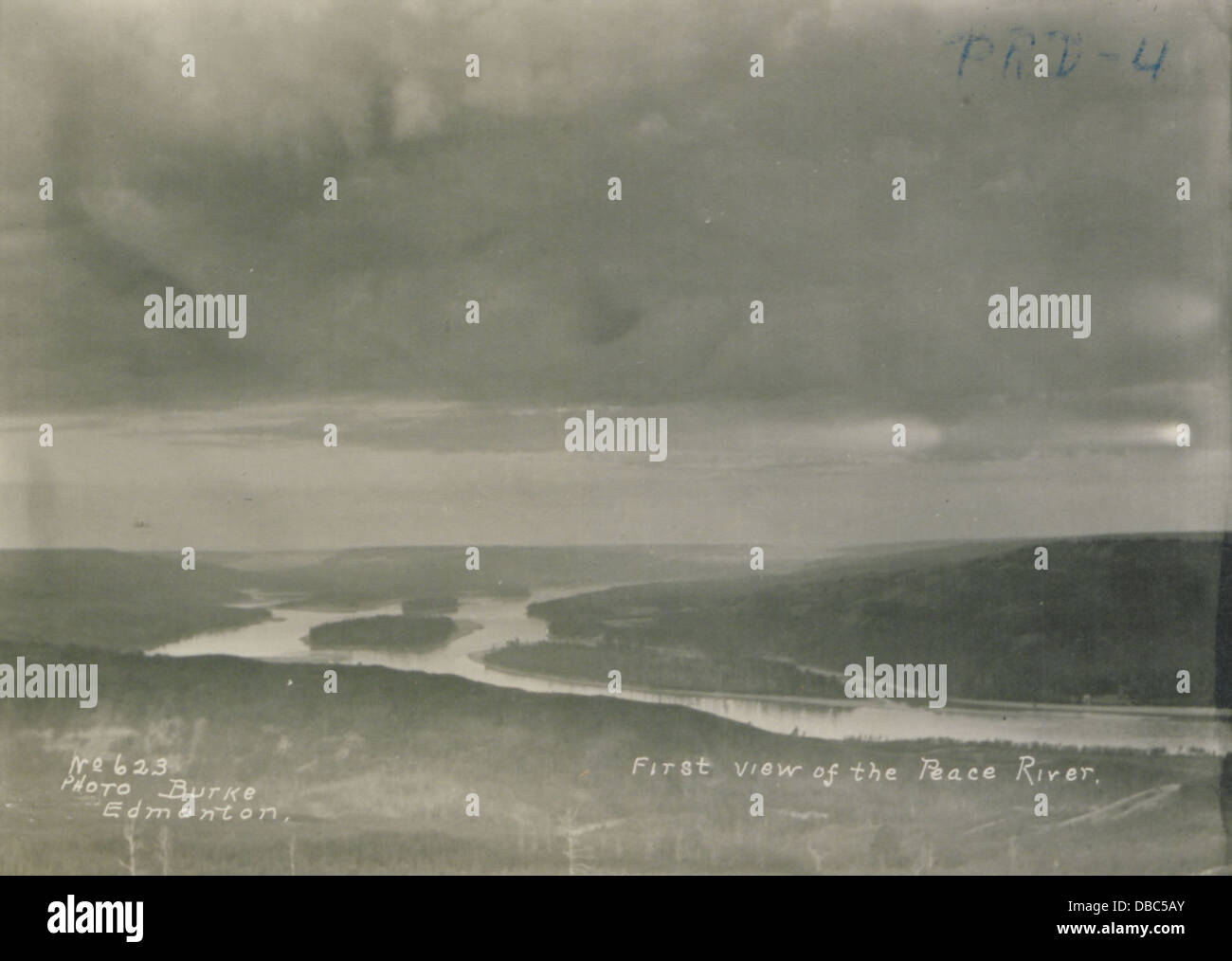 This photograph shows the first view of the Peace River, highlighting ...