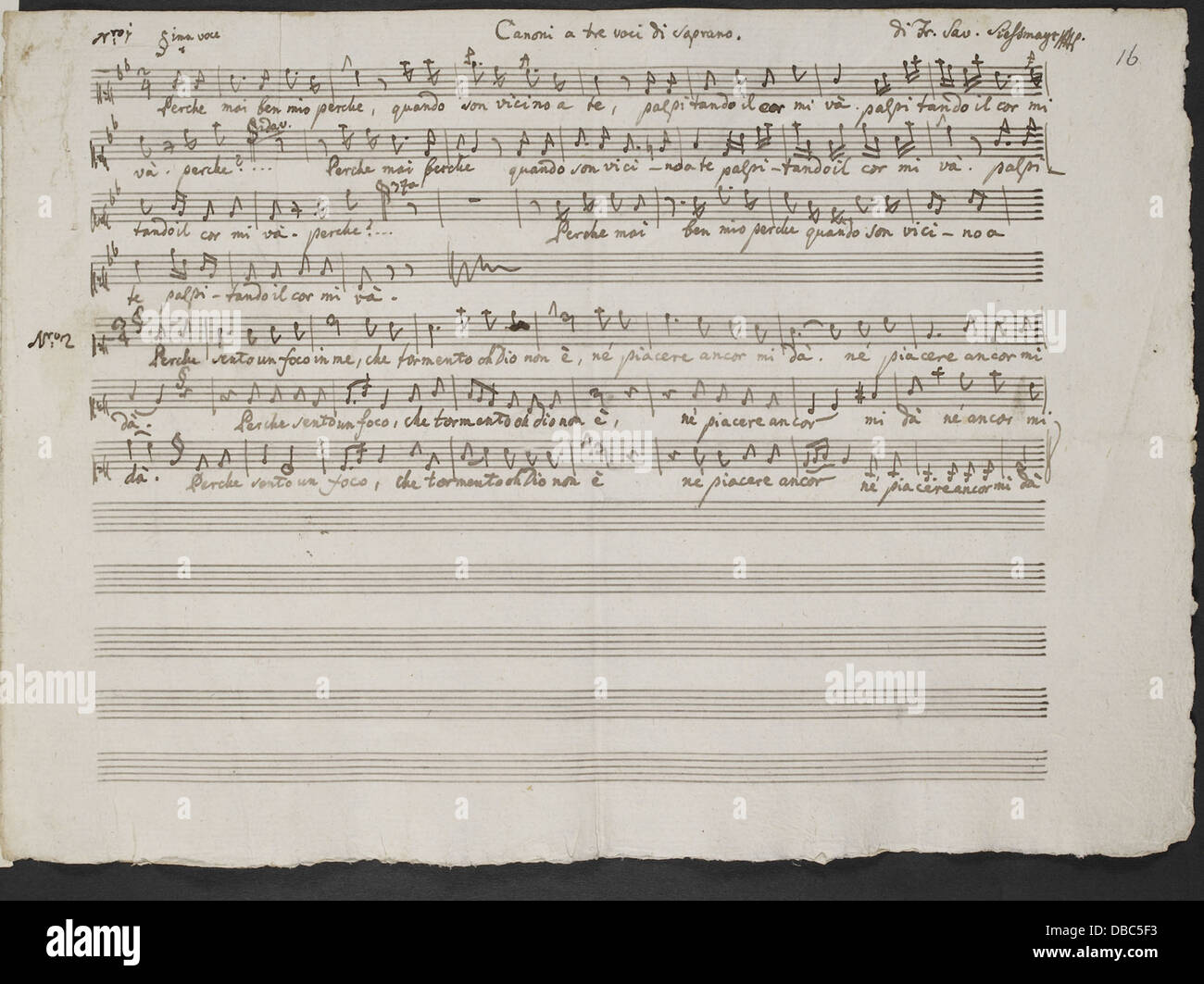 Franz Xaver Sussmayr - Perch C3 A9 mai ben mio. (BL Add MS 32181 f. 16r ...