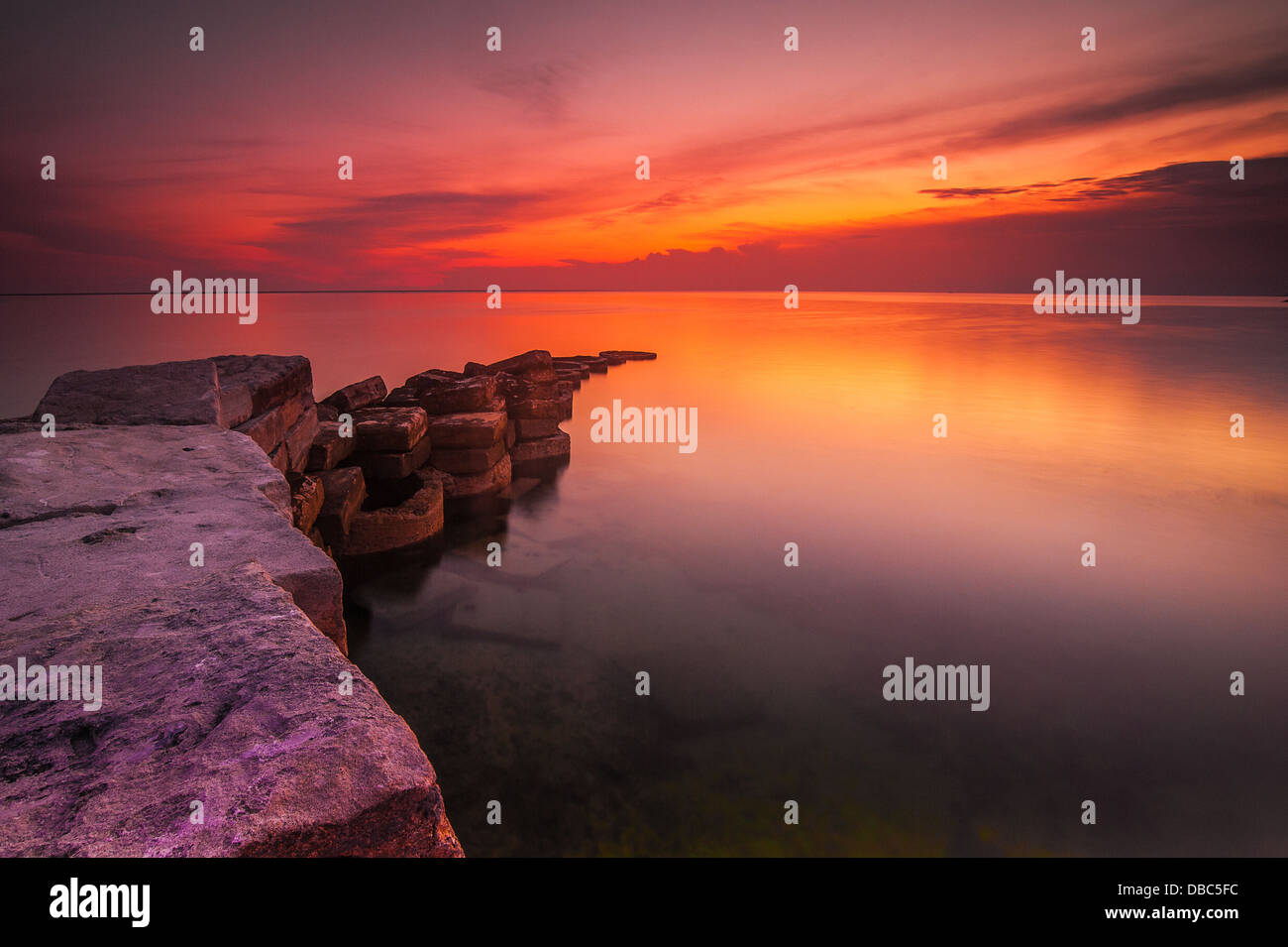 Sunset at Mabul Island, Sabah, Malaysia Stock Photo - Alamy