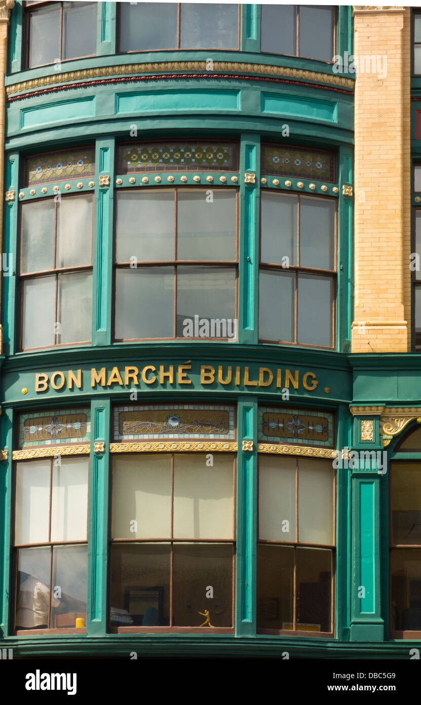 Bon Marche building in Lowell MA Stock Photo - Alamy