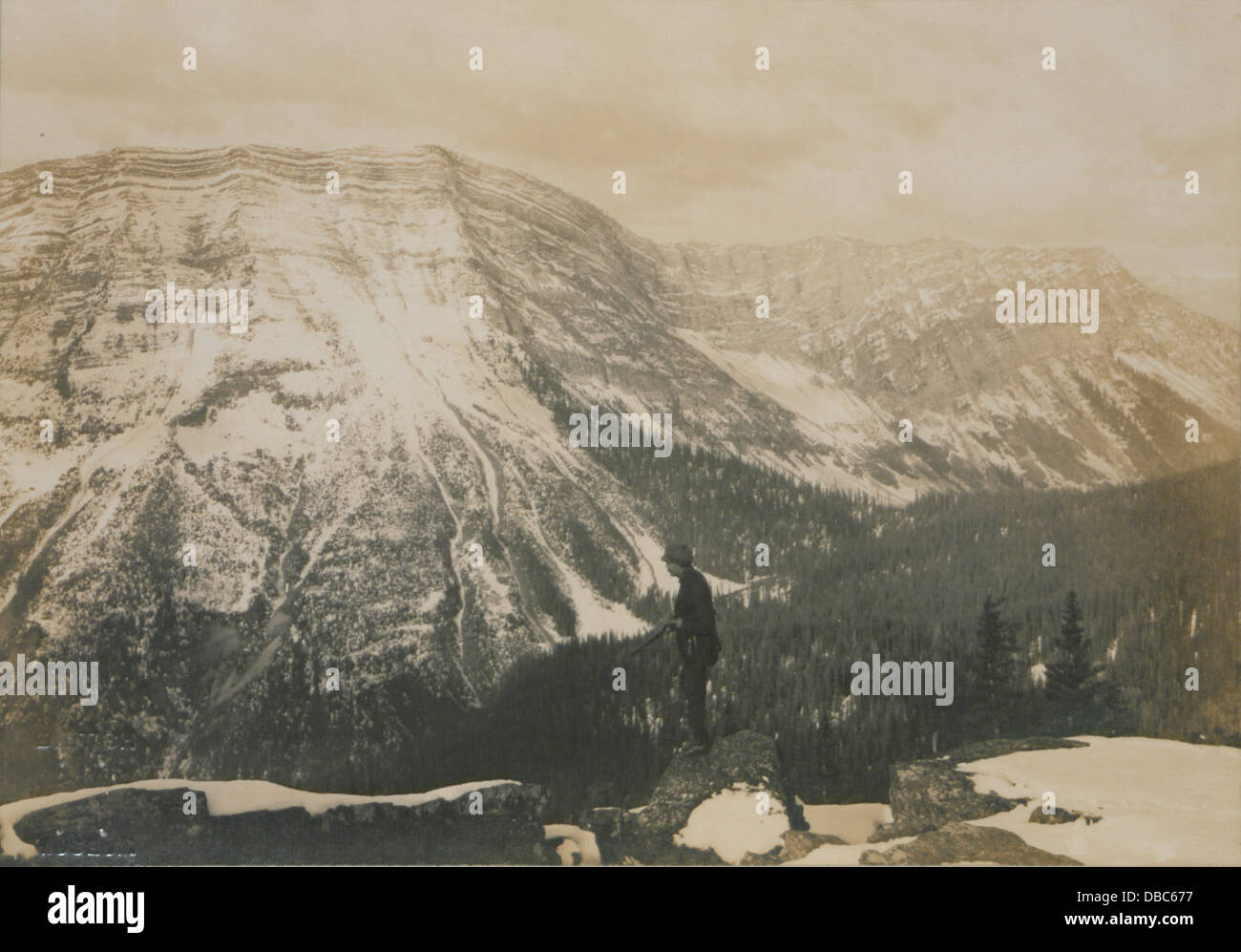 A photograph taken from the summit of Crown Mountain in Crow's Nest ...