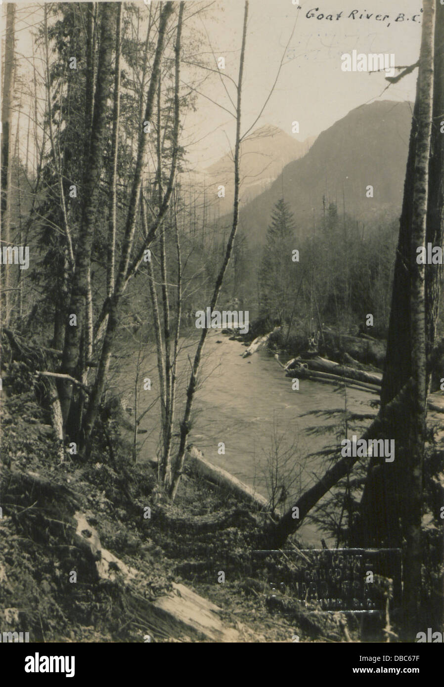 This image depicts the Goat River in British Columbia, offering a ...