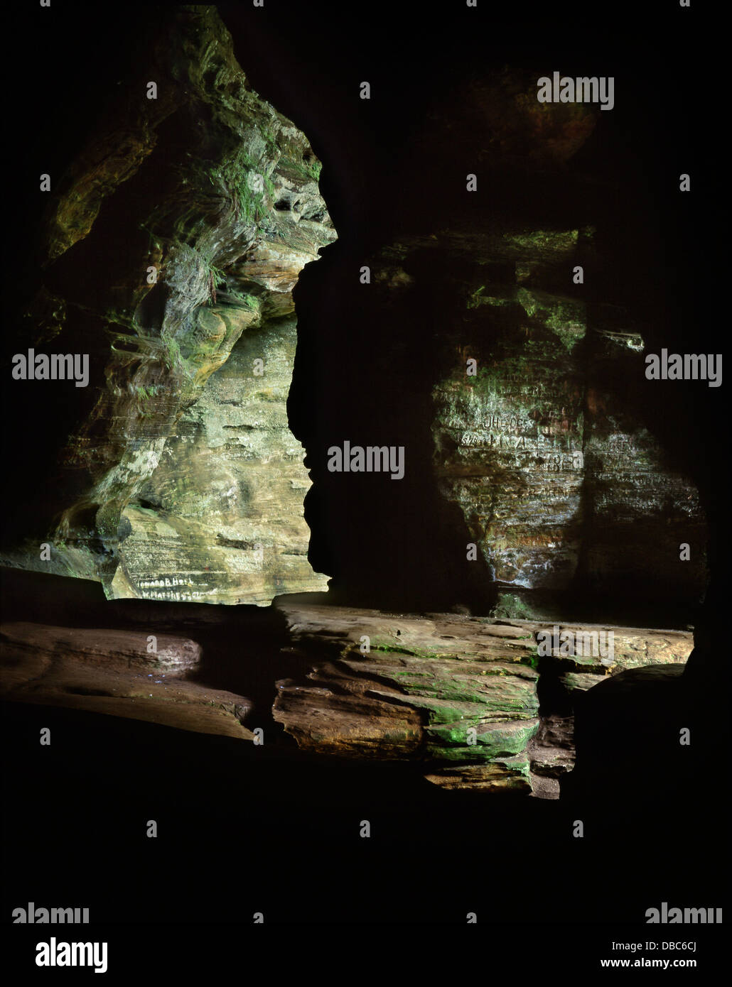 The Rock House, A Cave Structure Inside Of A Cliff Face In The Hocking ...
