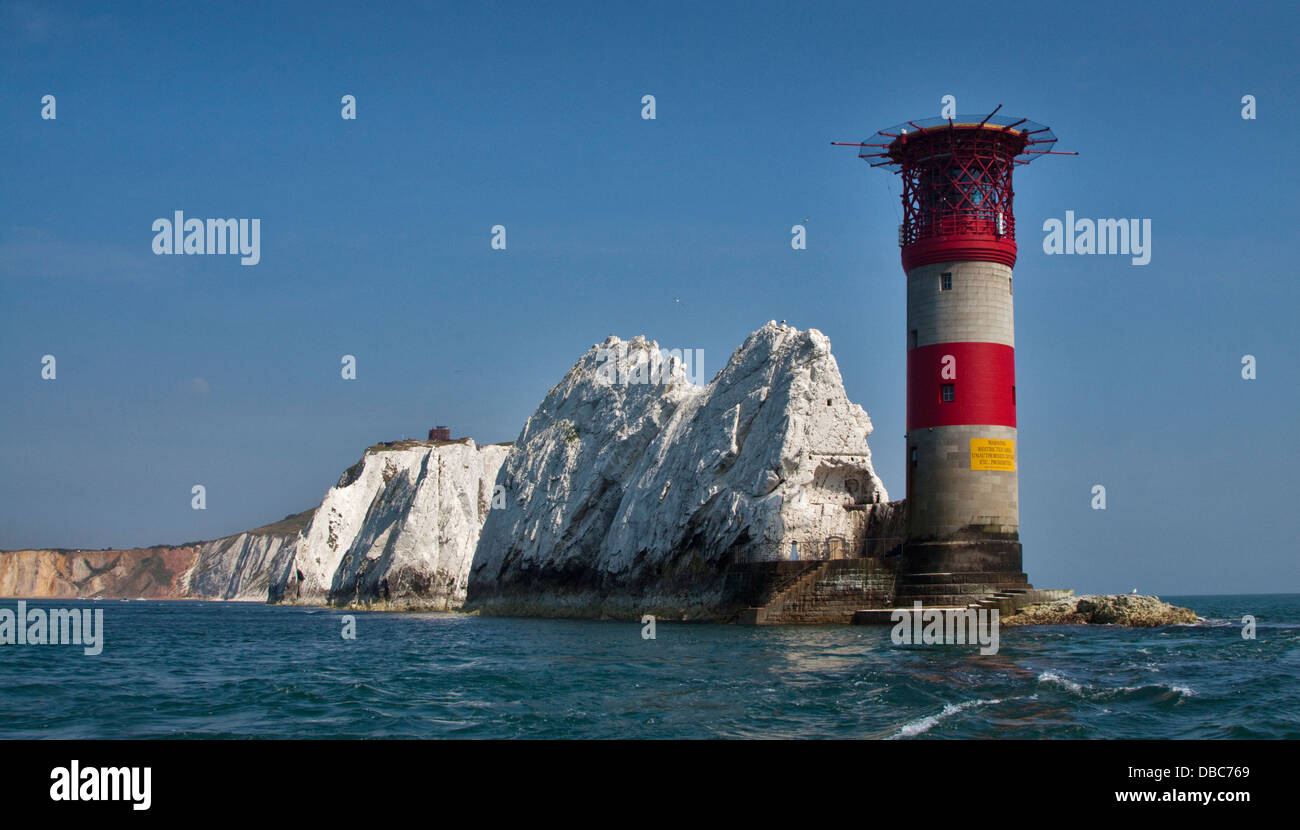 The Needles Lighthouse, Freshwater, Isle of Wight, Hampshire, England ...