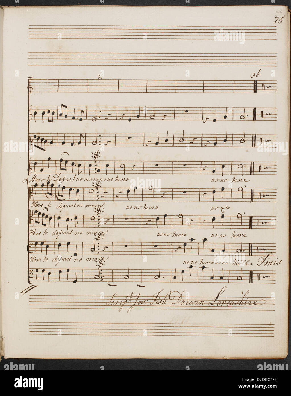 A manuscript from Henry Purcell's composition, *Celebrate this Festival ...