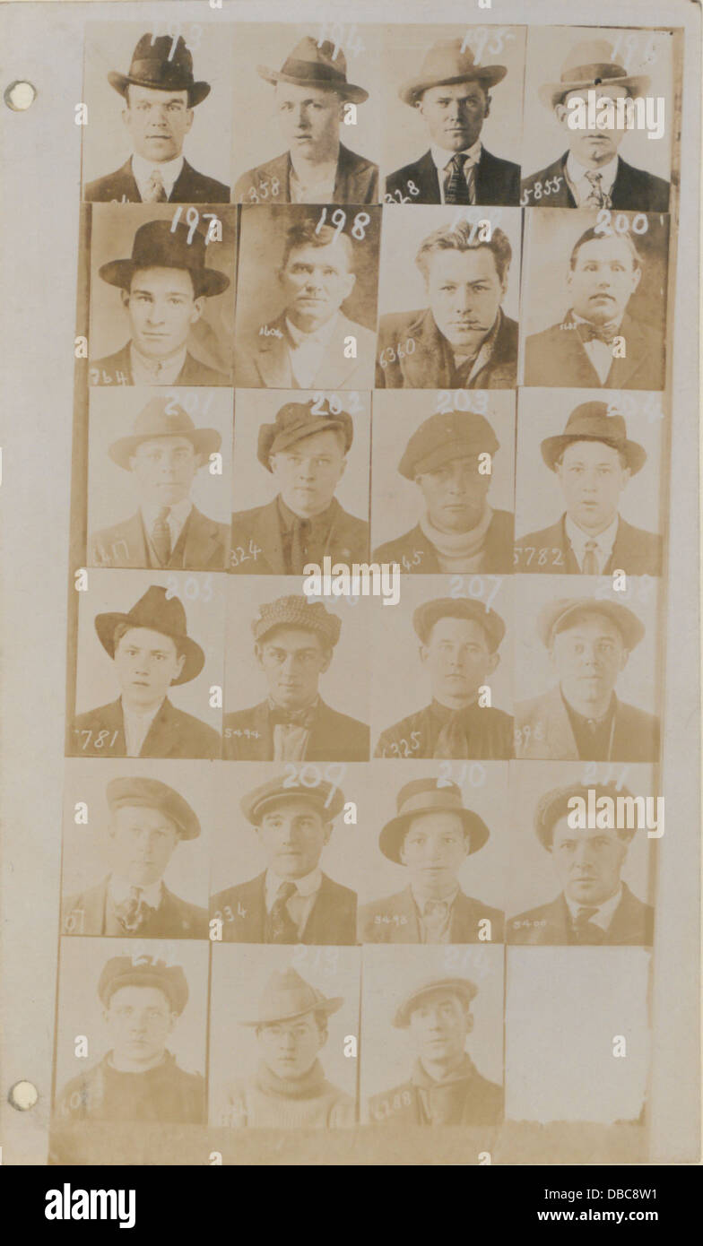 This image features a page from the criminal identification book of the ...