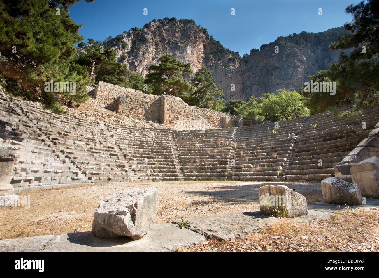 Ampitheatre at the ancient site of Alycanda in southern Turkey Stock ...