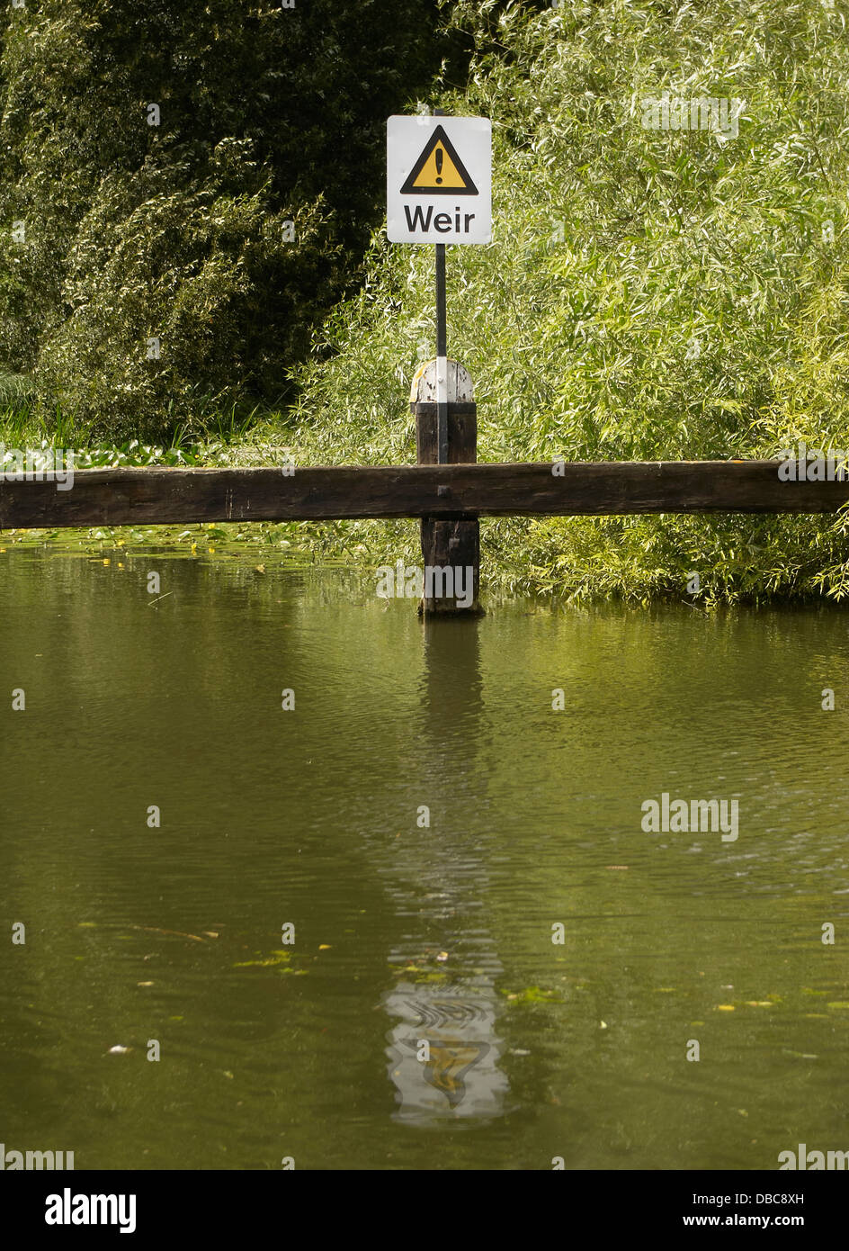 Danger weir warning sign hi-res stock photography and images - Alamy
