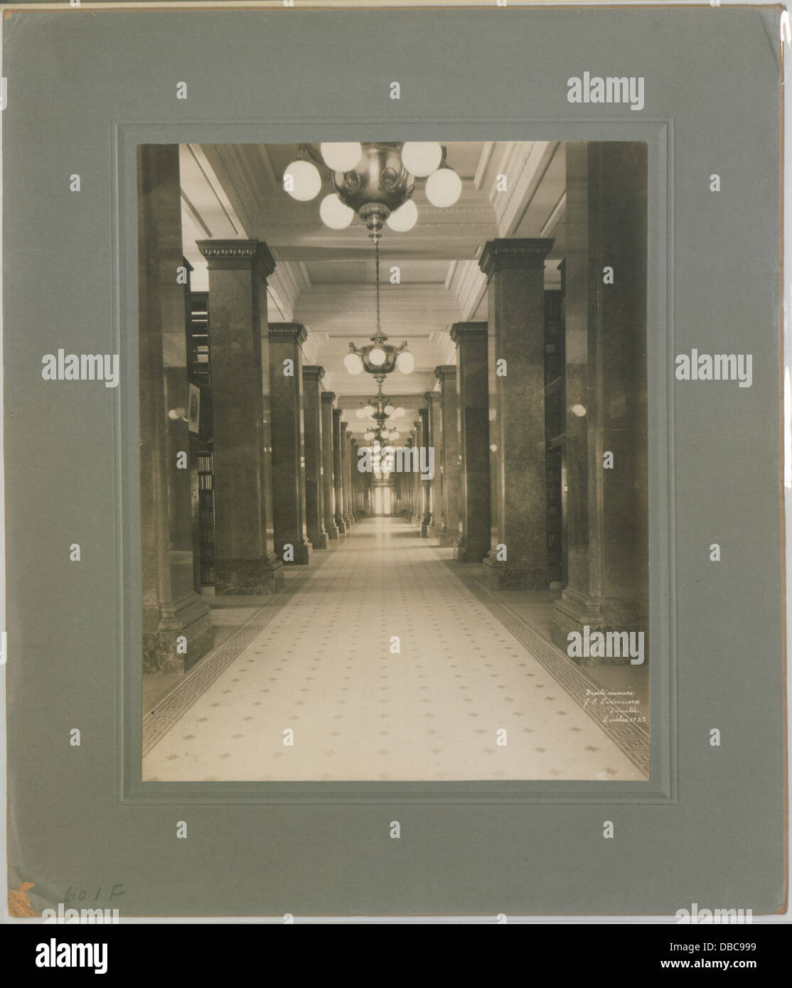 This photograph captures the interior of the Provincial Library in ...