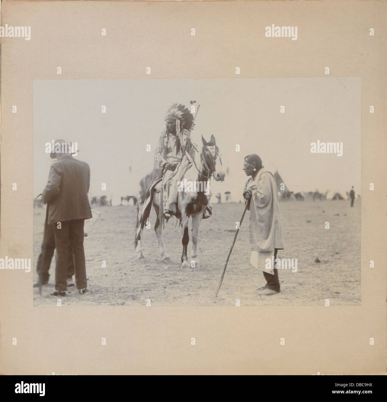 A photograph of Jim Snake and Crop Eared Wolf, the Head Chief of the ...