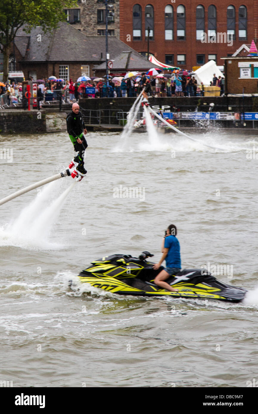 Bristol, UK. 27th July, 2013. Jet Ski action and jet powered water ...