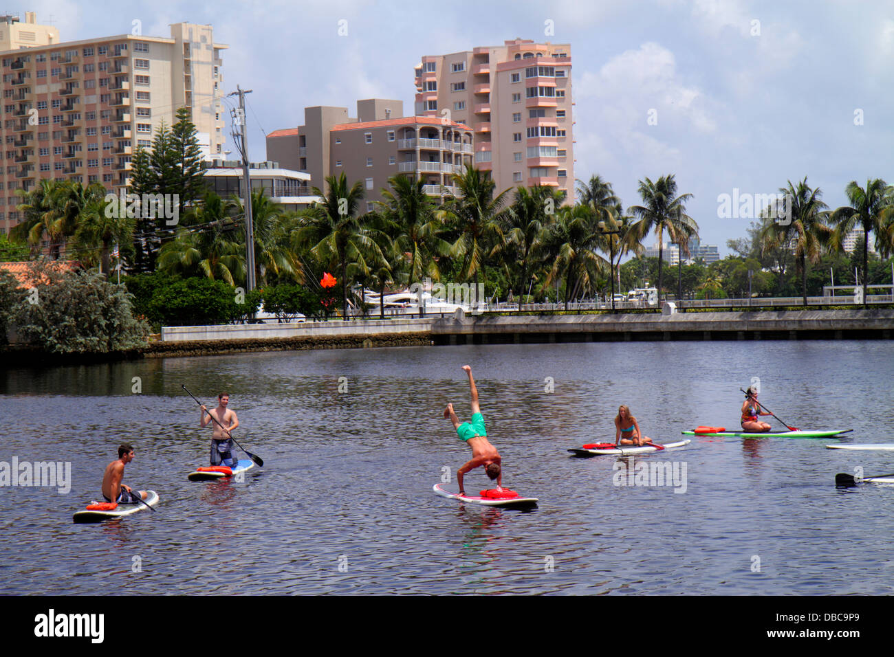 Fort Ft. Lauderdale Florida,Las Olas Boulevard,paddleboarding,adult ...