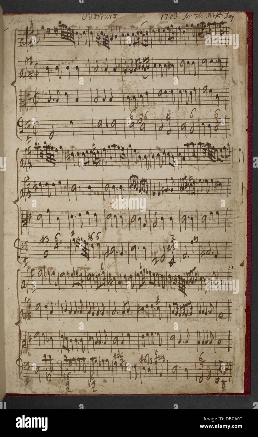 John Eccles - Inspire us, genius of the day. (BL Add MS 31456 f. 1r ...