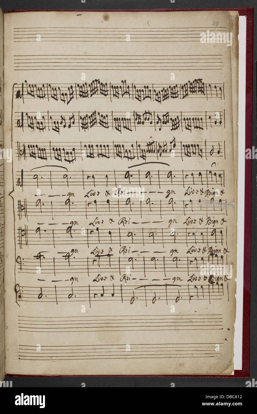 This manuscript features John Eccles, a prominent figure, with an ...