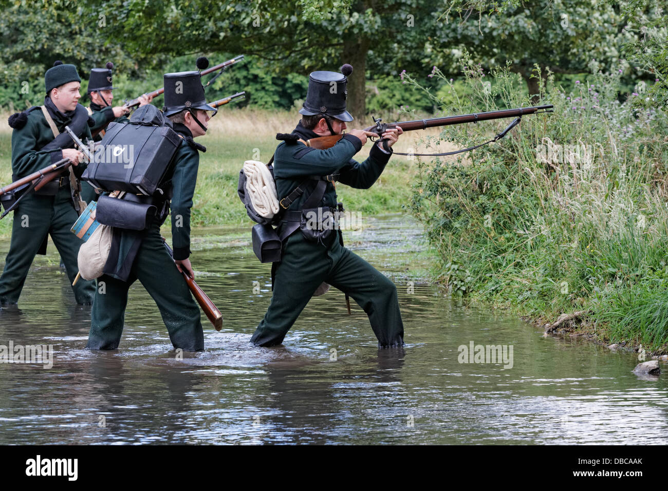 The Rifle Brigade cross the River Alma during the Crimean campaign 1854 ...