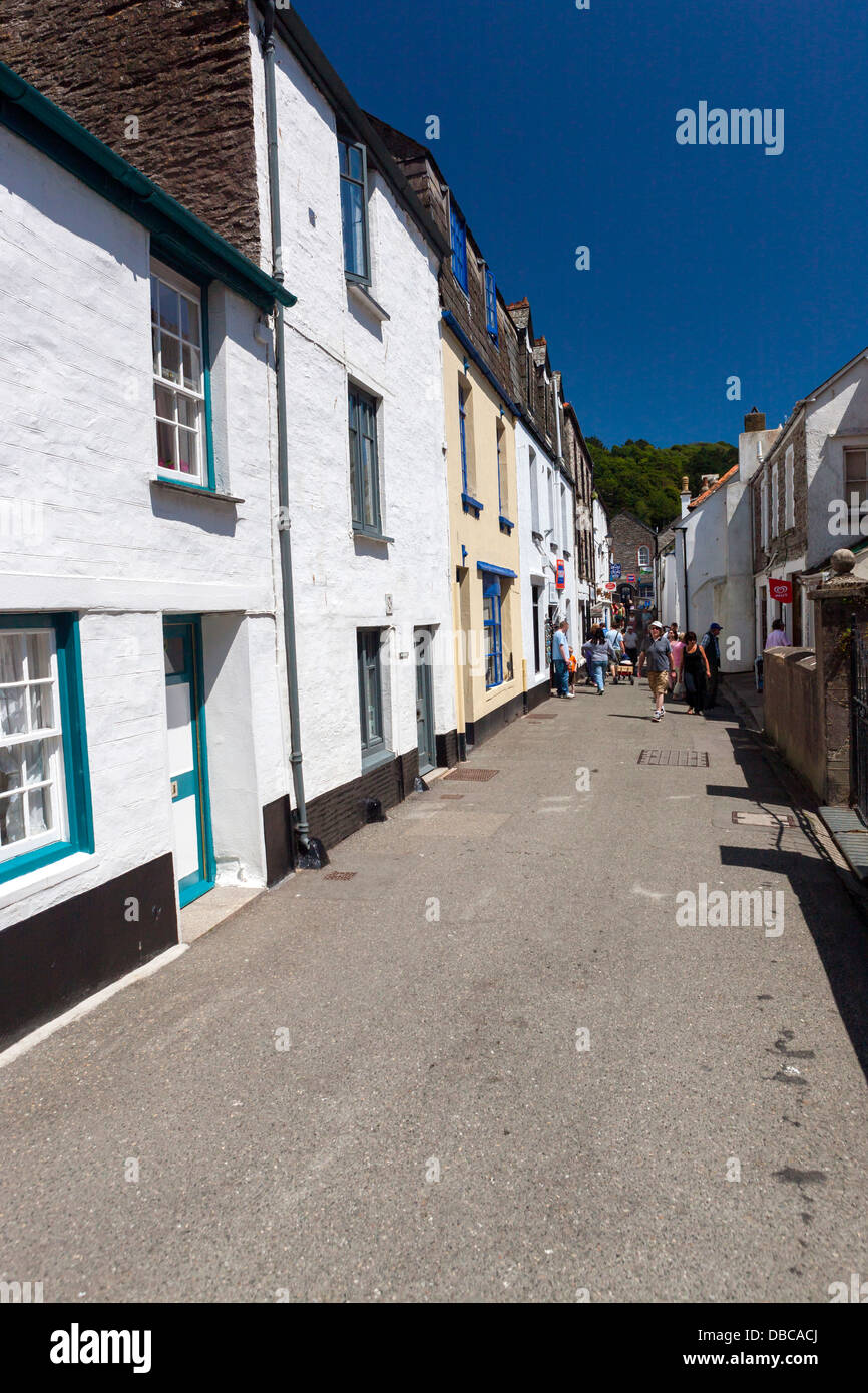 Street scene polperro cornwall hi-res stock photography and images - Alamy