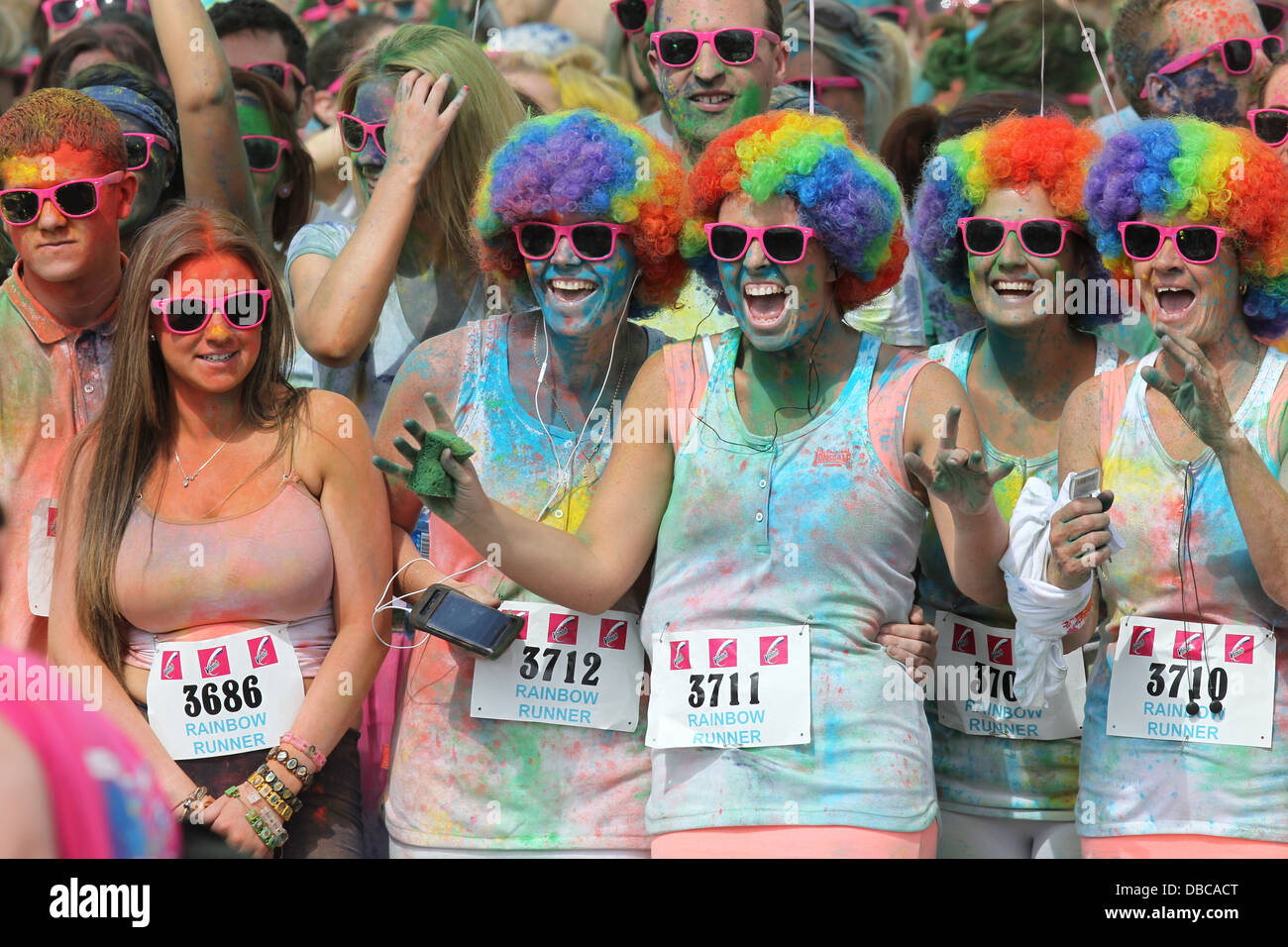 Image from the Rainbow Run in Dun Laoghaire in the south of Dublin. The ...