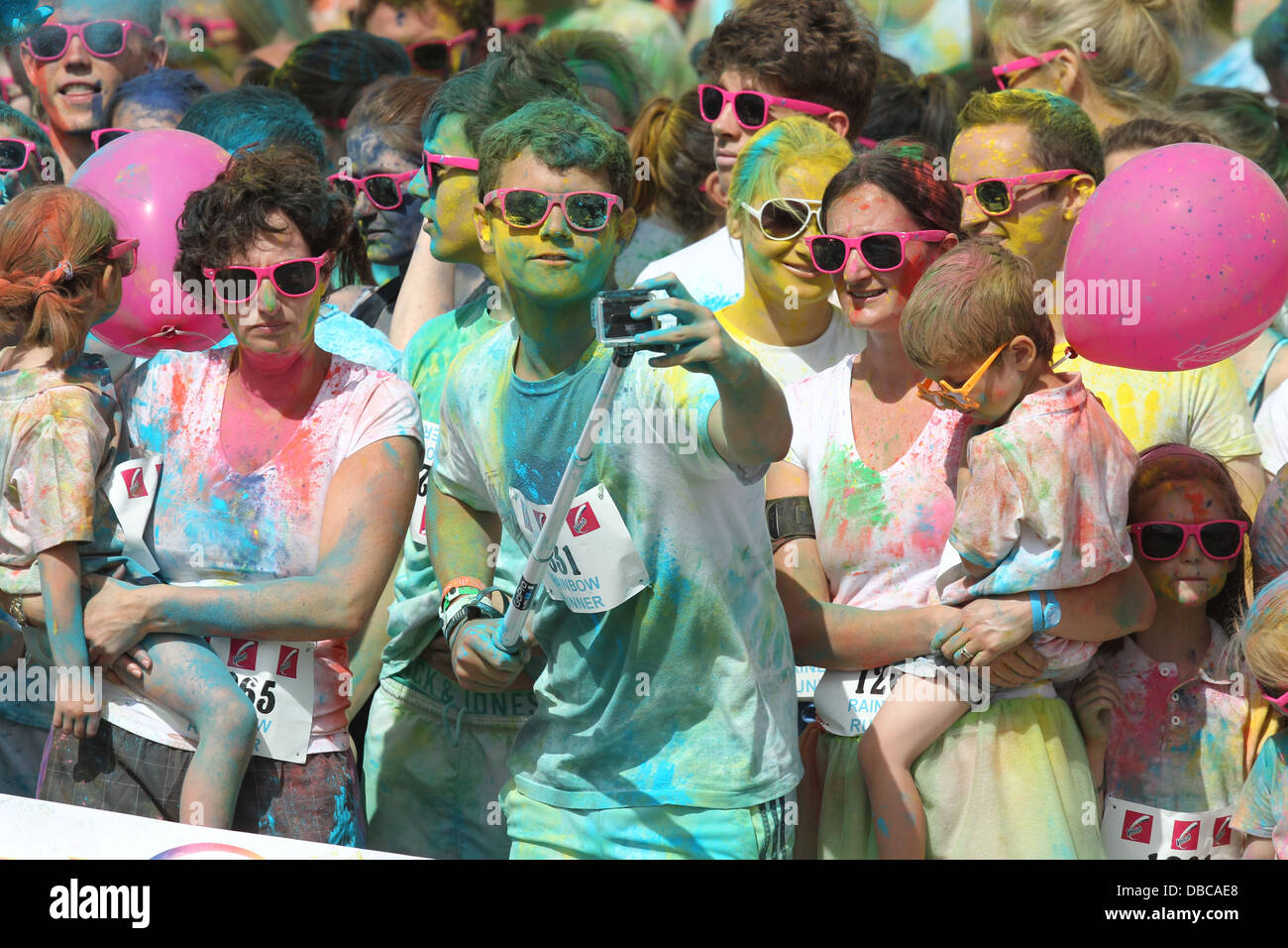 Image from the Rainbow Run in Dun Laoghaire in the south of Dublin. The ...