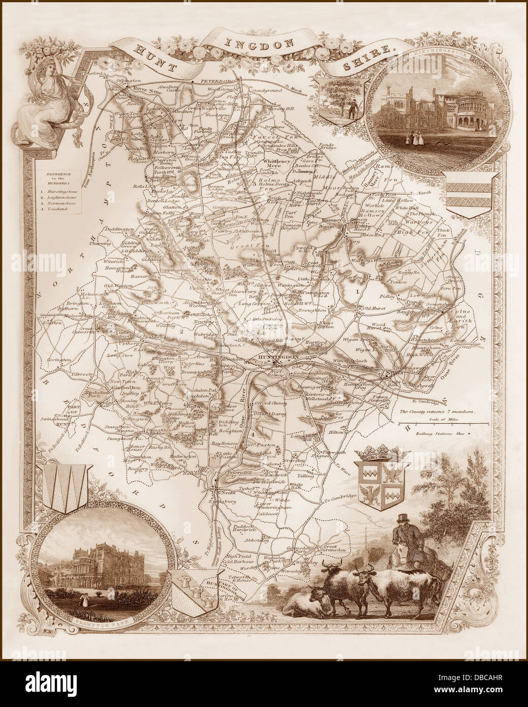 Huntingdon Map High Resolution Stock Photography and Images - Alamy