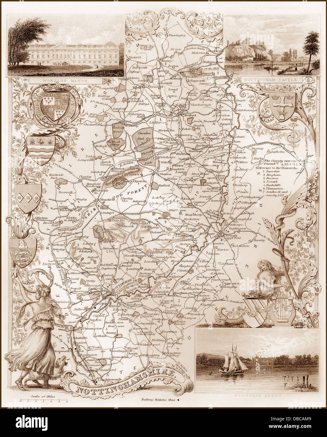 Nottingham map hi-res stock photography and images - Alamy