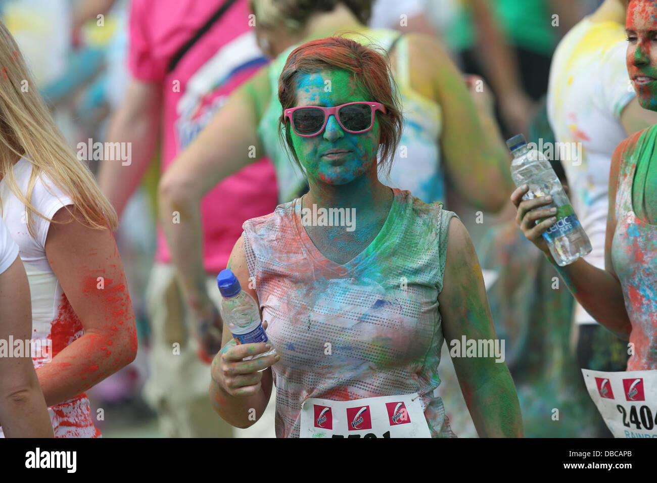 Image from the Rainbow Run in Dun Laoghaire in the south of Dublin. The ...