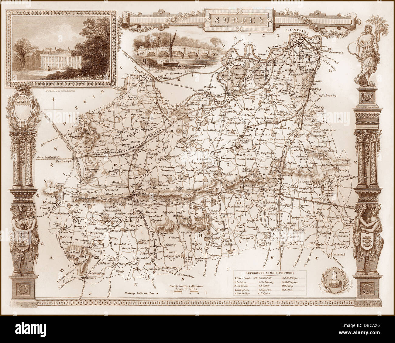 Old map england hi-res stock photography and images - Alamy