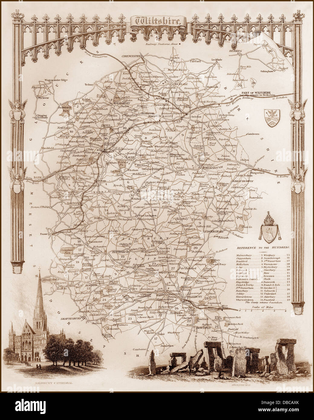 Vintage railway map england hi-res stock photography and images - Alamy