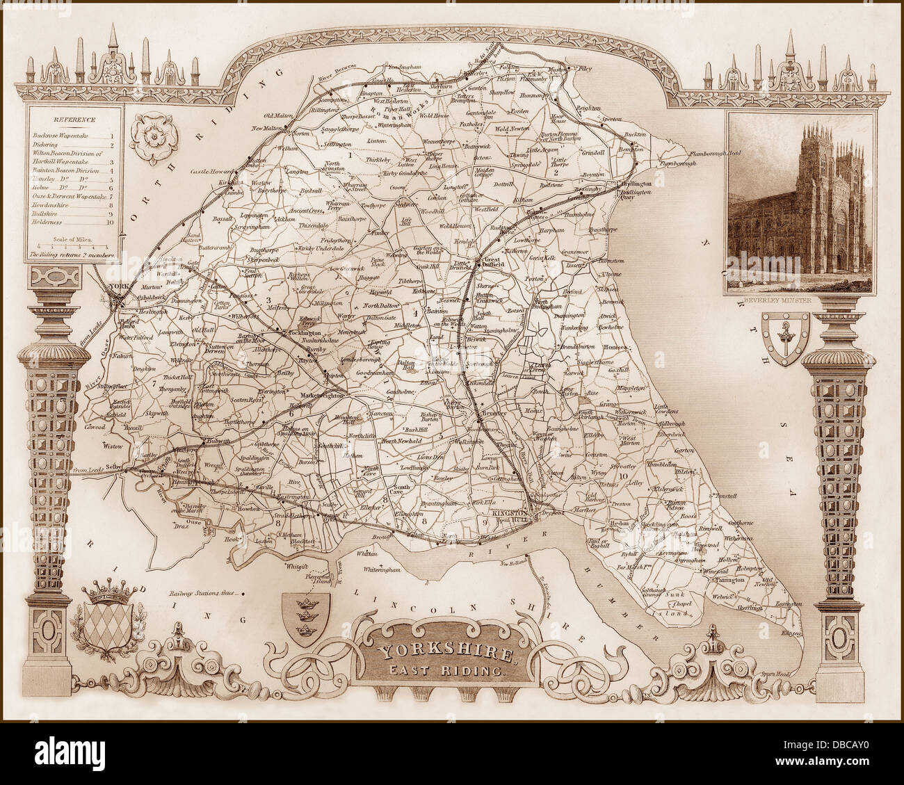 Yorkshire map hi-res stock photography and images - Alamy