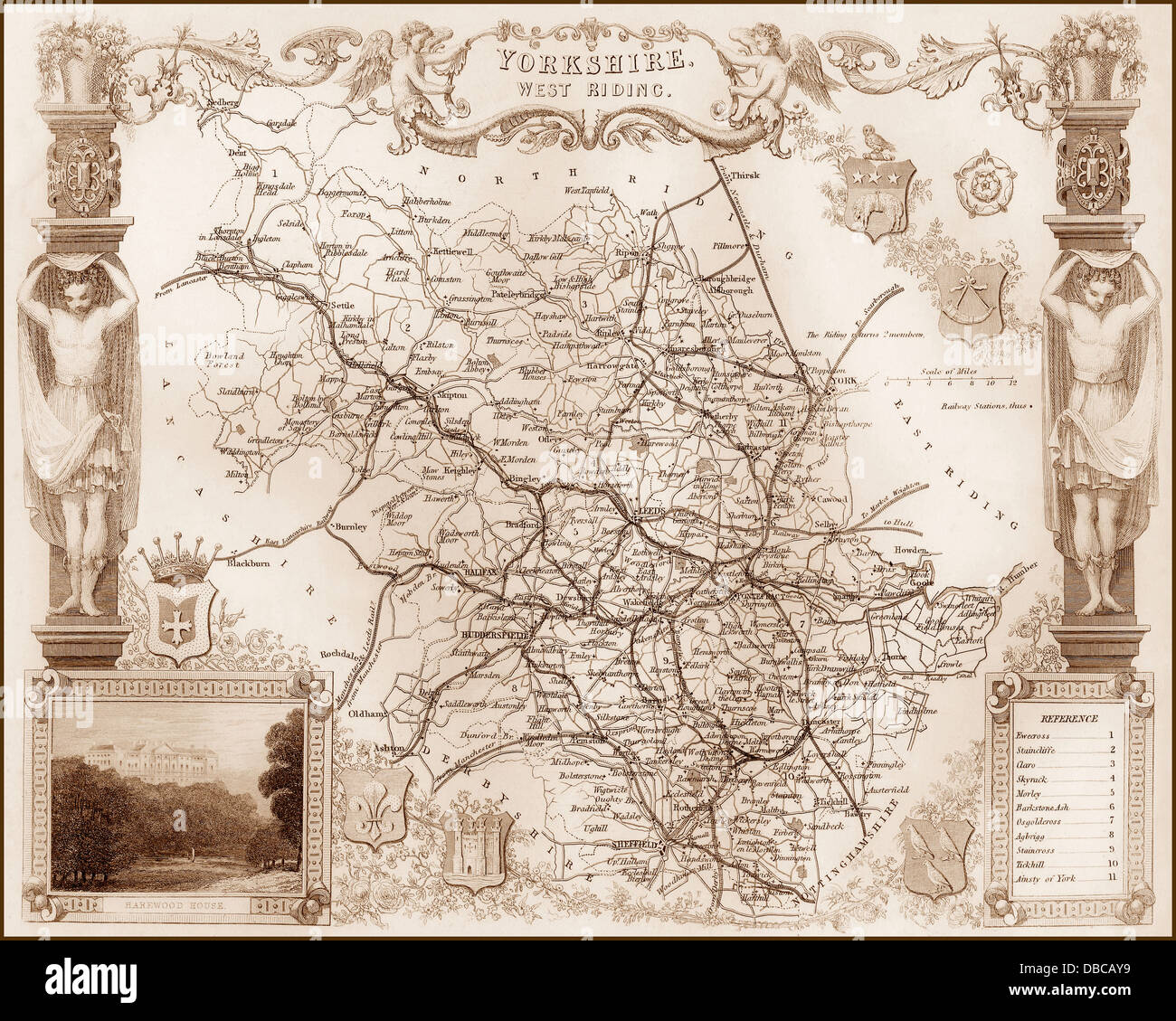 Yorkshire map hi-res stock photography and images - Alamy