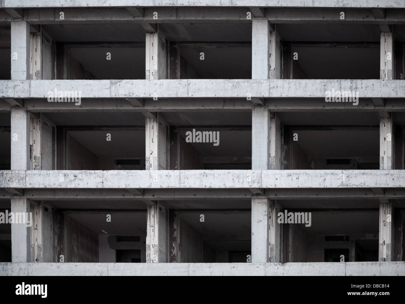 Abstract modern architecture background with concrete floors and walls ...