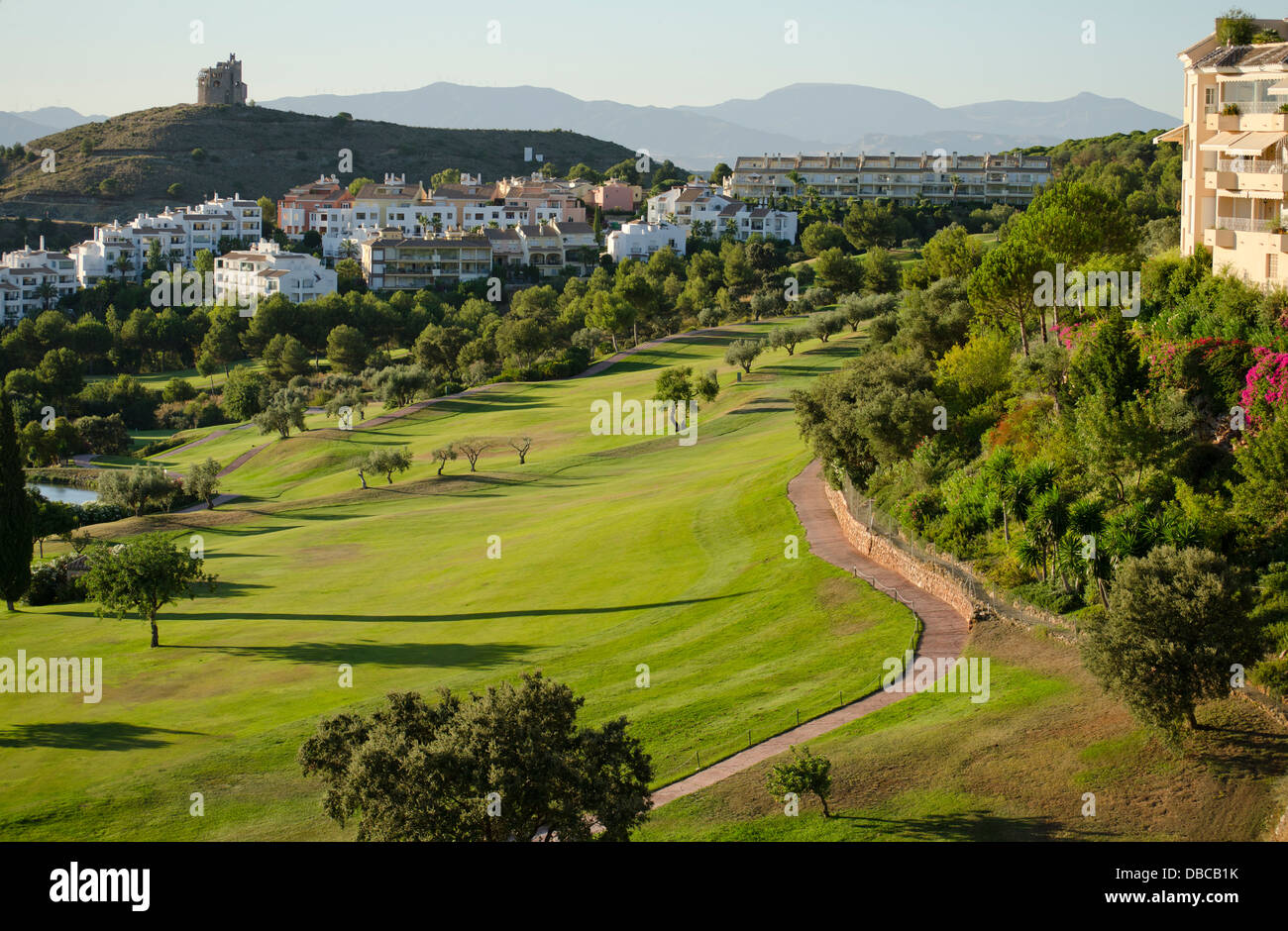 Eighteen holes Golf course, Alhaurin Golf Resort, surrounded by ...