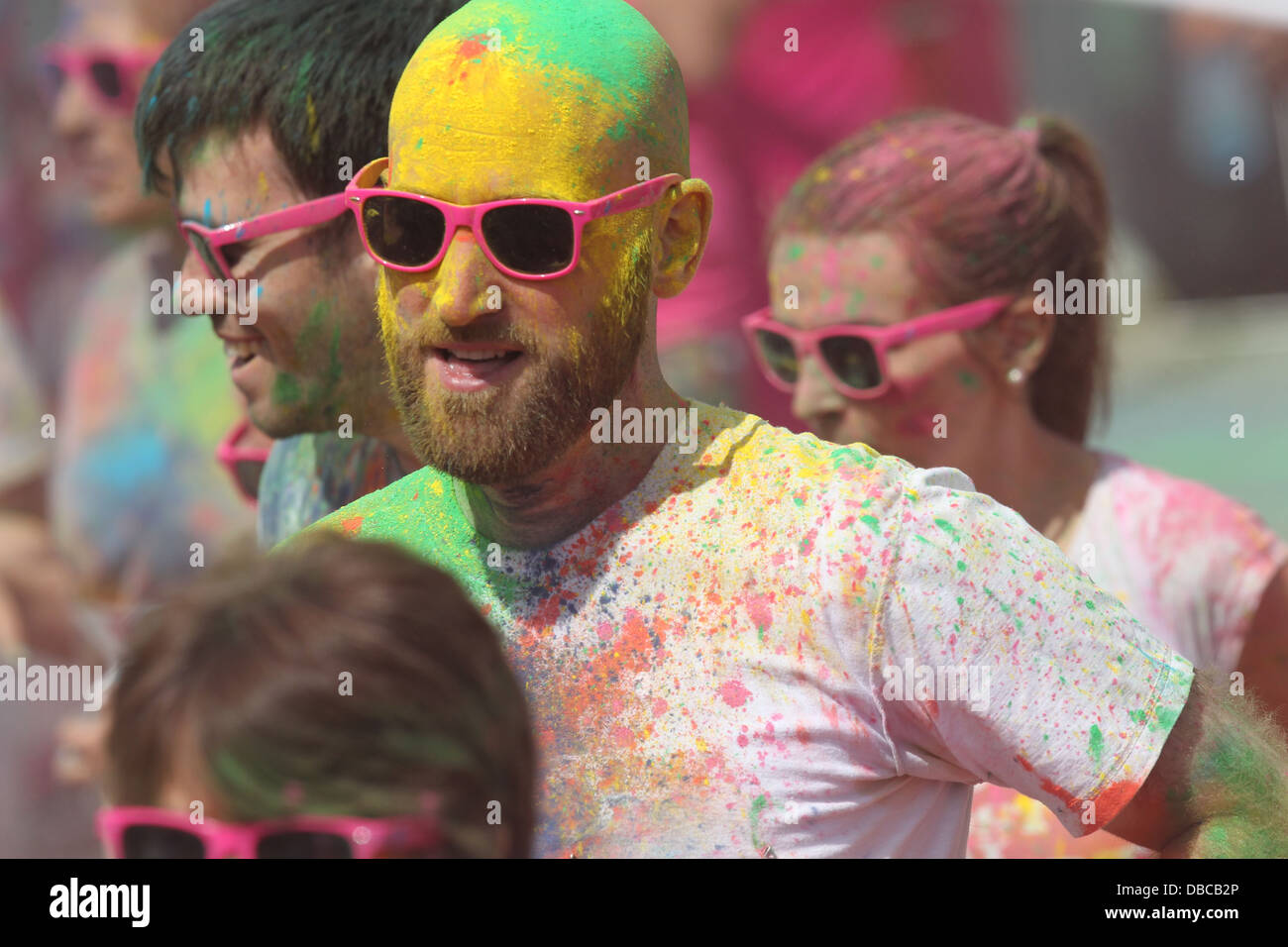 Image from the Rainbow Run in Dun Laoghaire in the south of Dublin. The ...