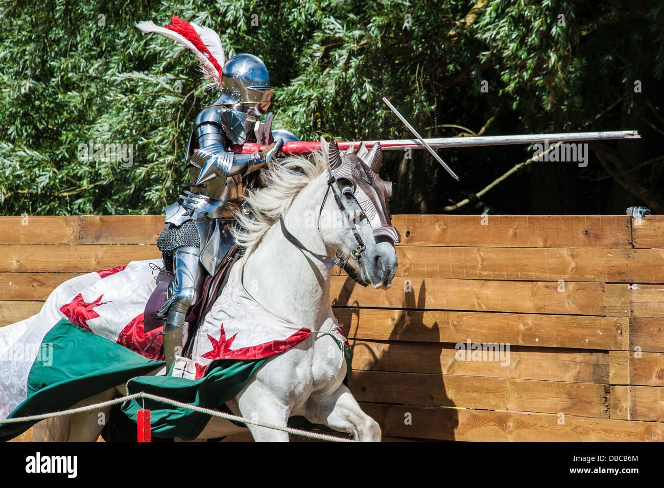 Lance splinters fly as individual joust winner Wolfgang von der Weden ...