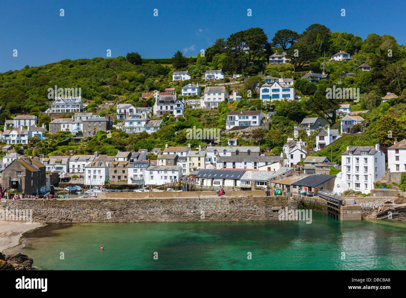 The coastal village of Polperro in Cornwall, England, United Kingdom ...