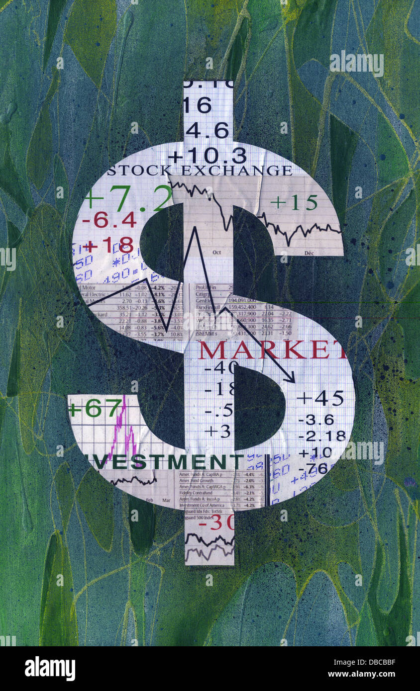 Illustrative image of dollar sign with graph sign representing share ...