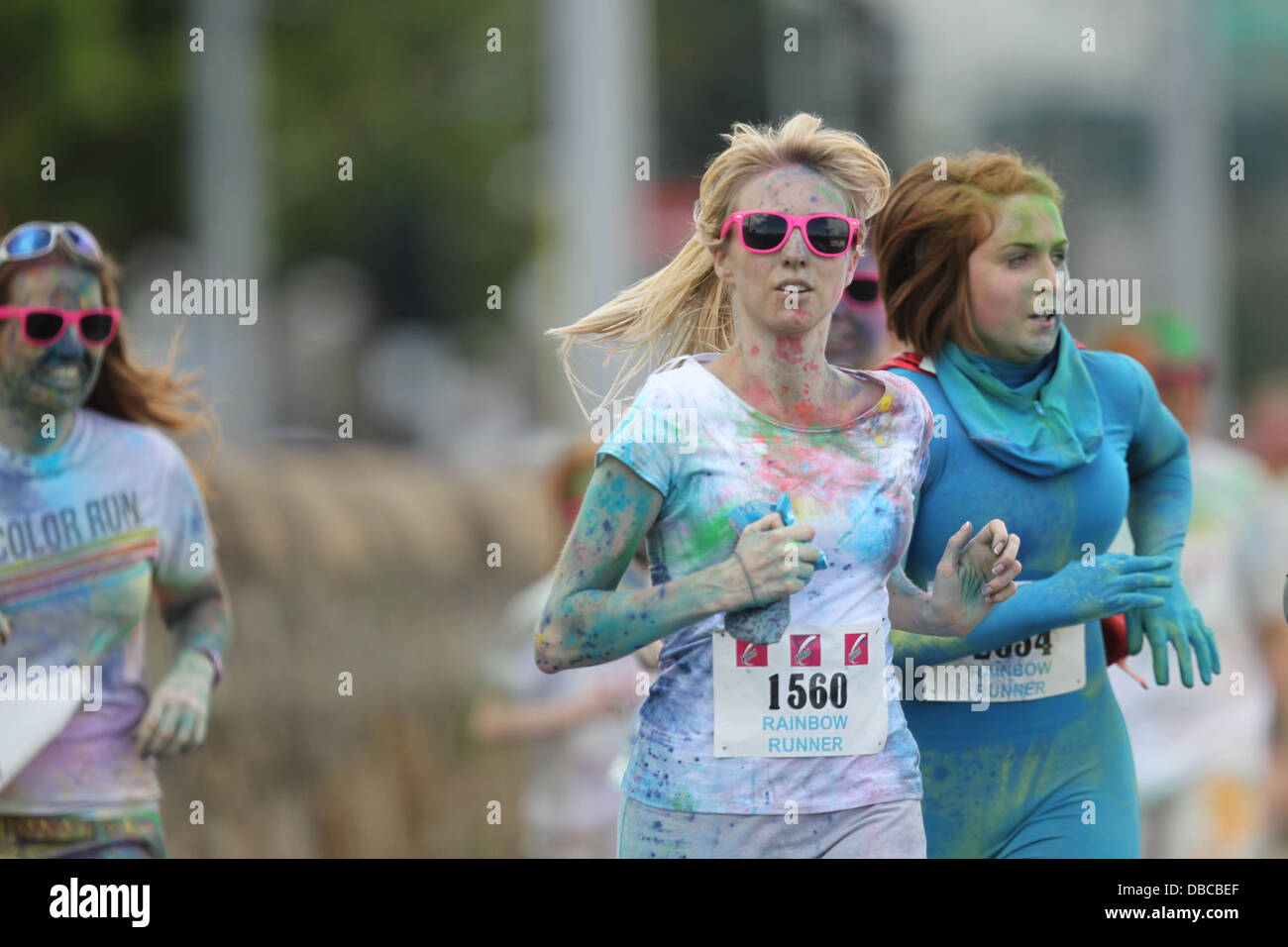 Image from the Rainbow Run in Dun Laoghaire in the south of Dublin. The ...