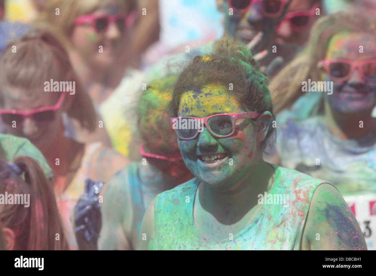 Image from the Rainbow Run in Dun Laoghaire in the south of Dublin. The ...