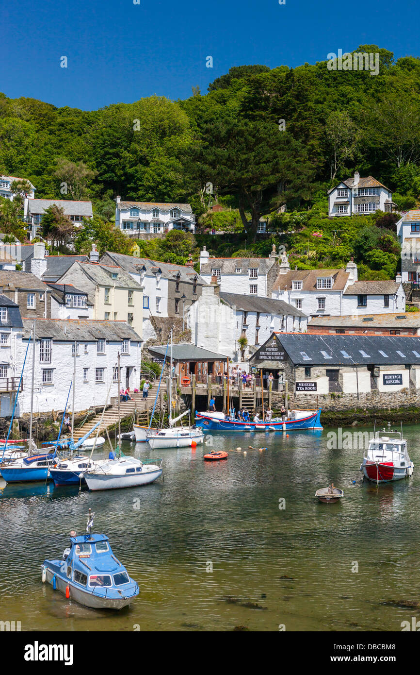 The coastal village of Polperro in Cornwall, England, United Kingdom ...