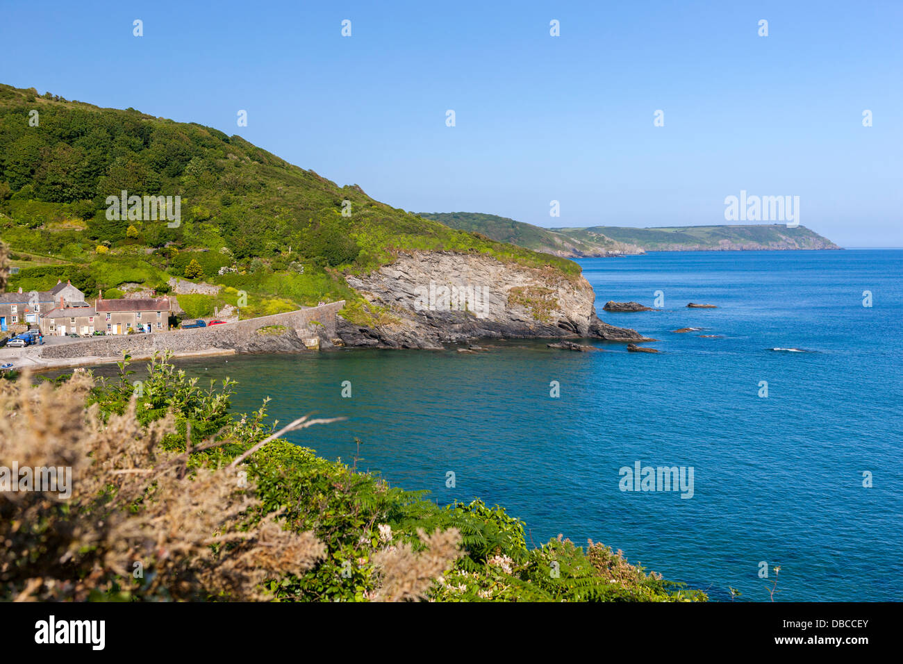 The Cornish coastal village of Portloe, South Cornwall,, England ...