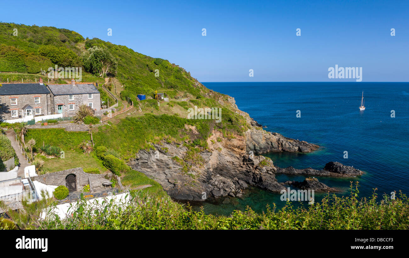 The Cornish coastal village of Portloe, South Cornwall,, England ...