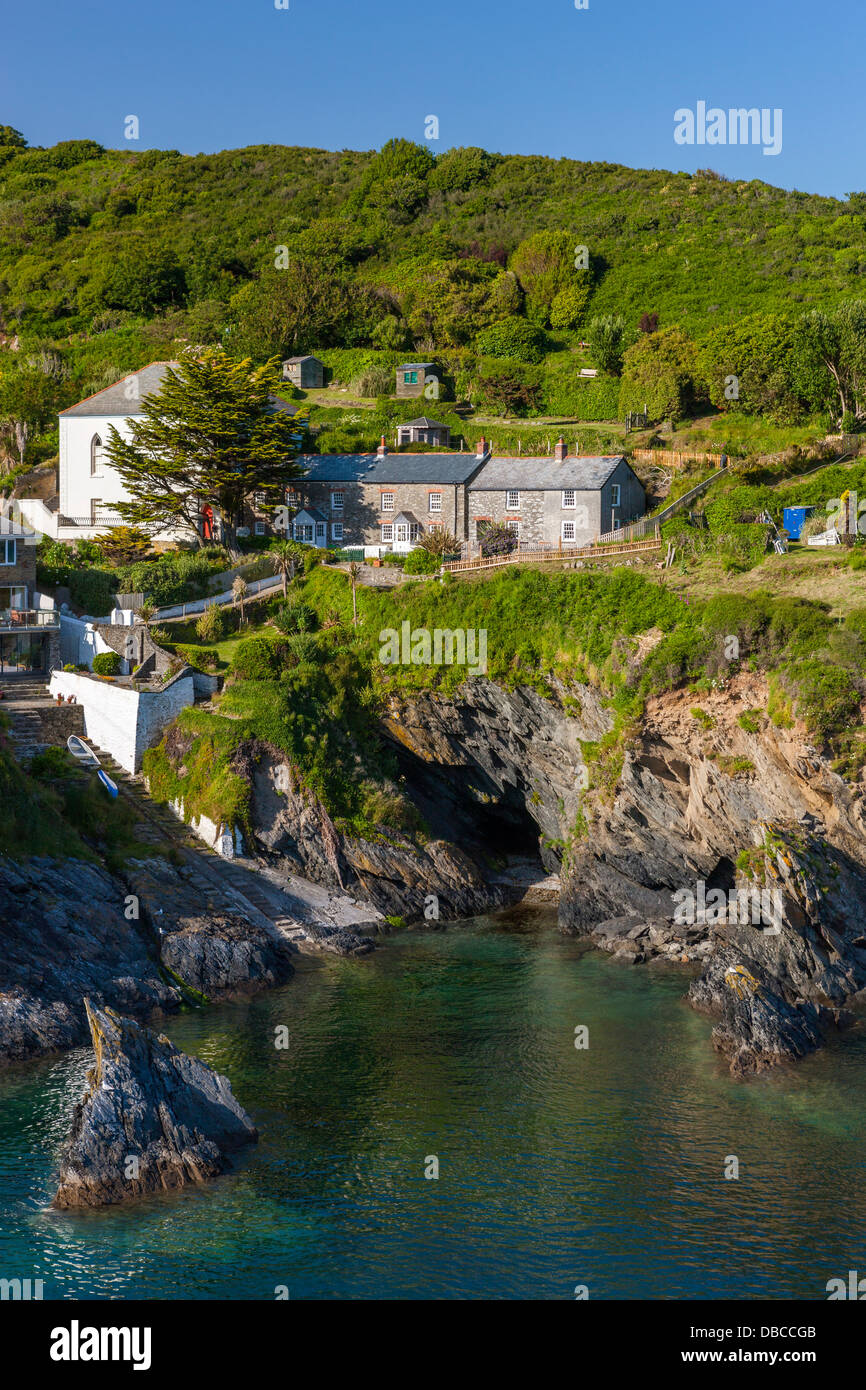 The Cornish coastal village of Portloe, South Cornwall,, England ...