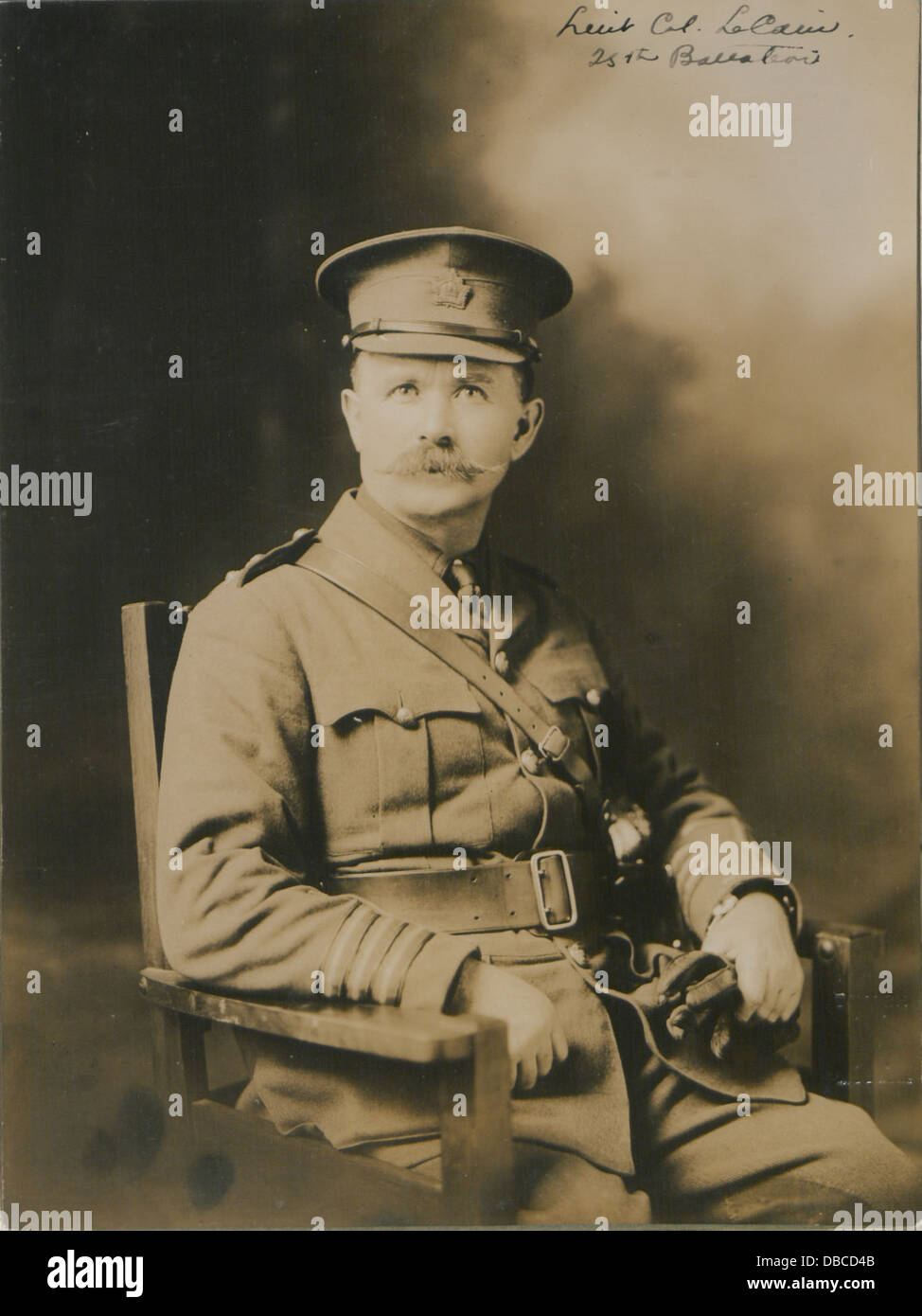 This photograph depicts Lt. Col. Le Cain and Major McKenzie, both ...