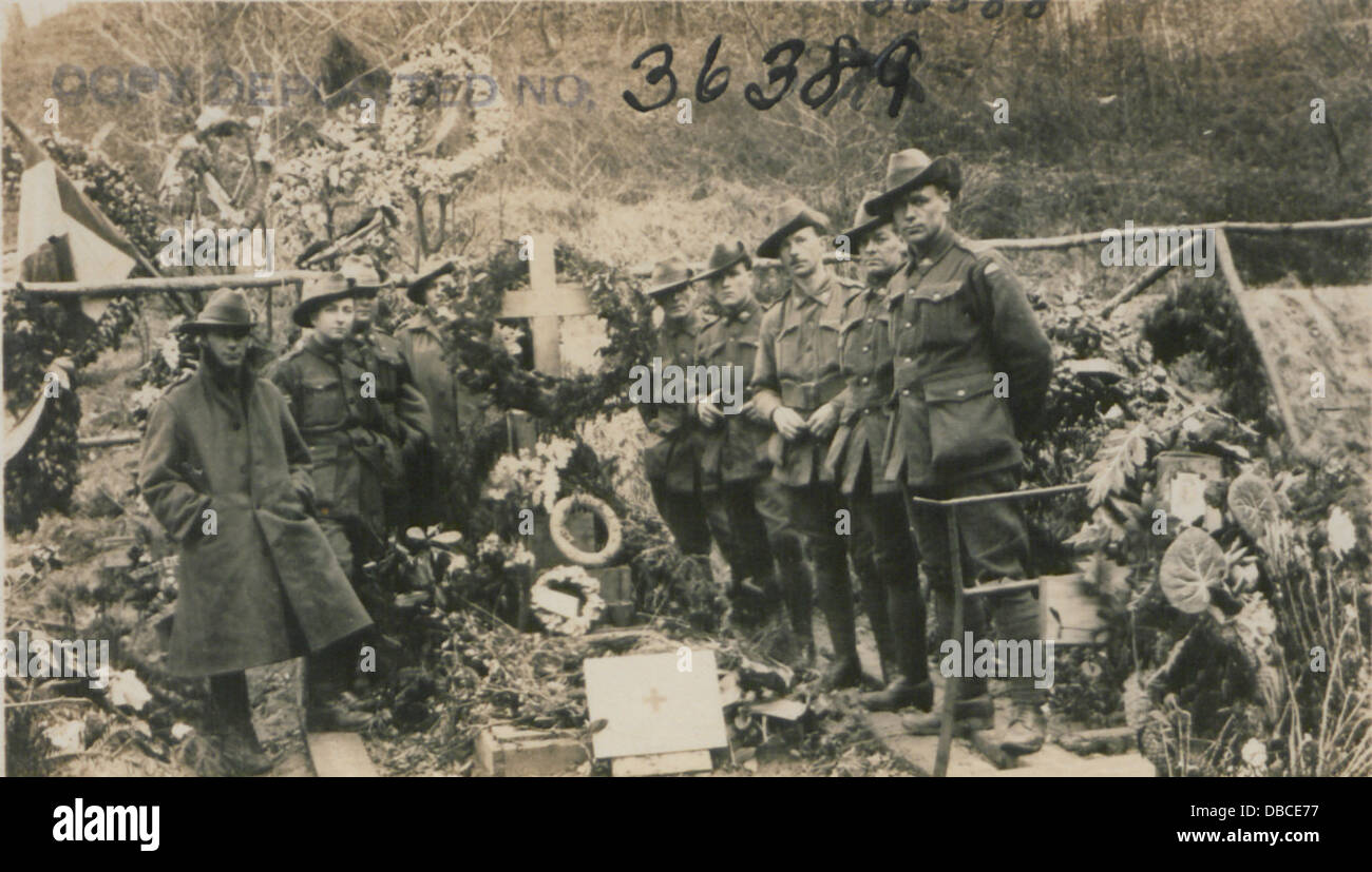 A photograph of the grave of Miss Edith Cavell in Belgium. The image ...