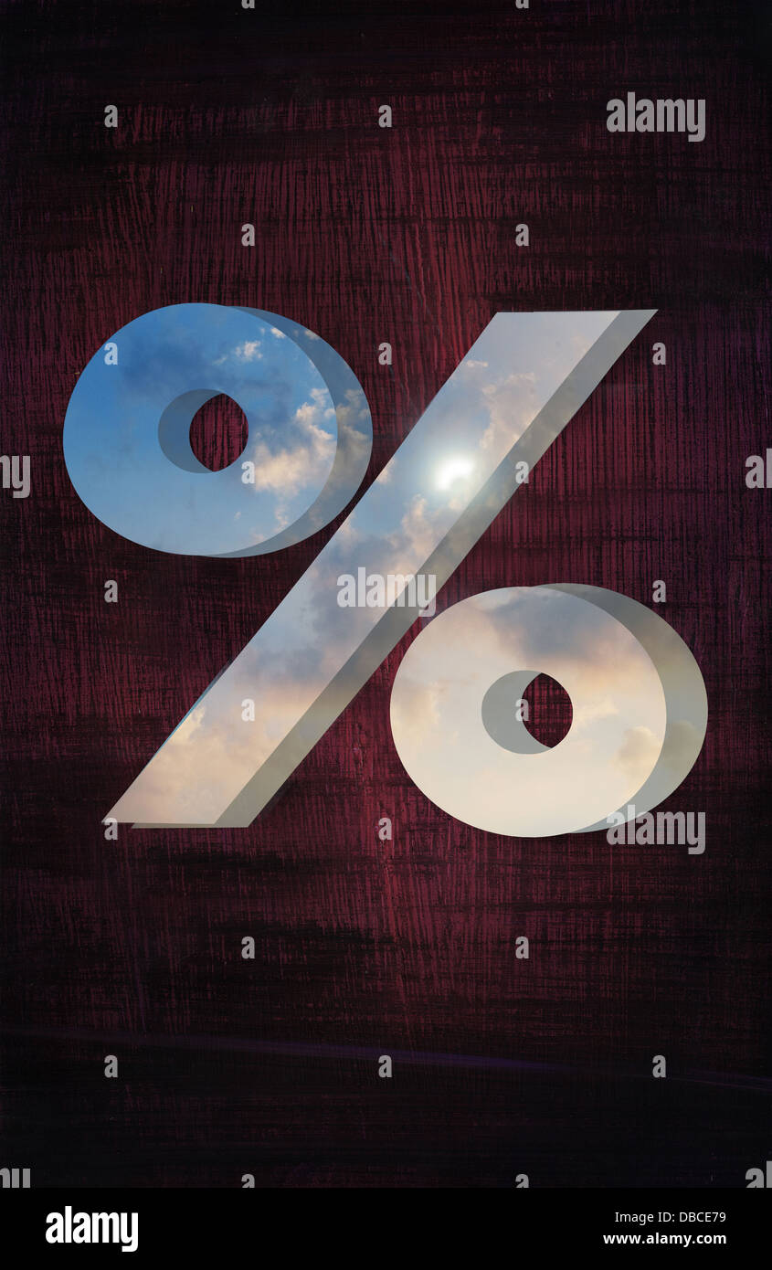 Illustrative image of percentage sign on colored background Stock Photo ...