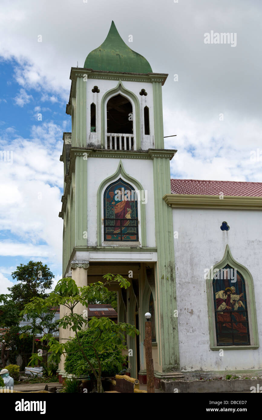 Clock Tower of a Church on Bohol Island, Philippines Stock Photo - Alamy