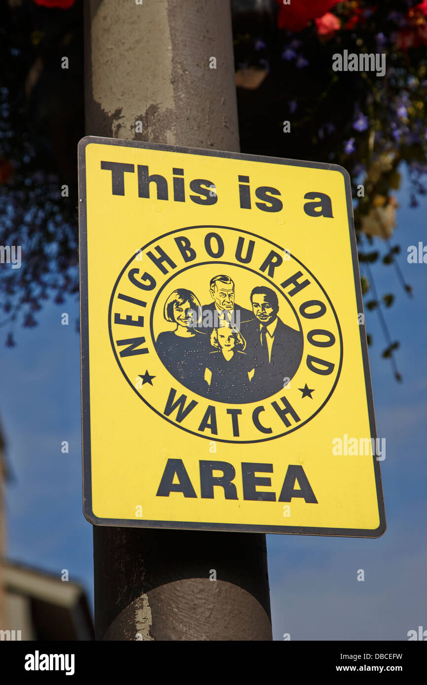 neighbourhood watch area sign in the uk Stock Photo - Alamy