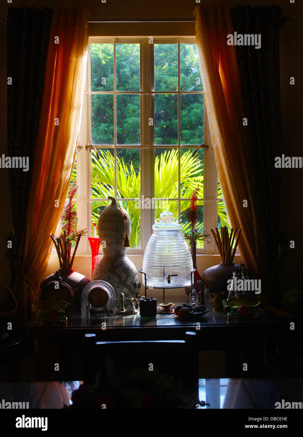 Home window and interior decors Stock Photo - Alamy