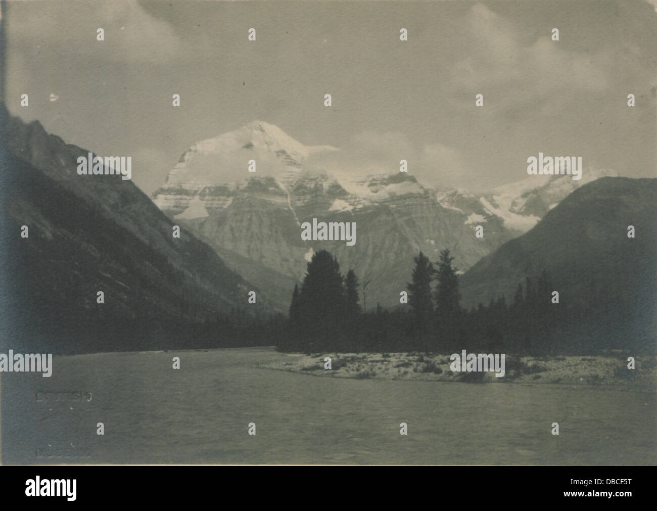 A photograph of Mount Robson, the highest peak in the Canadian Rockies ...