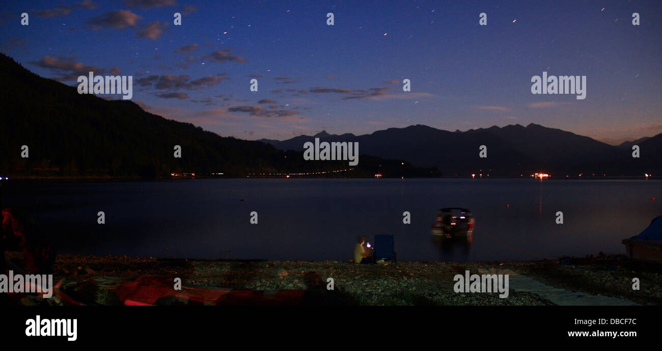 Night sky stars boat hi-res stock photography and images - Alamy