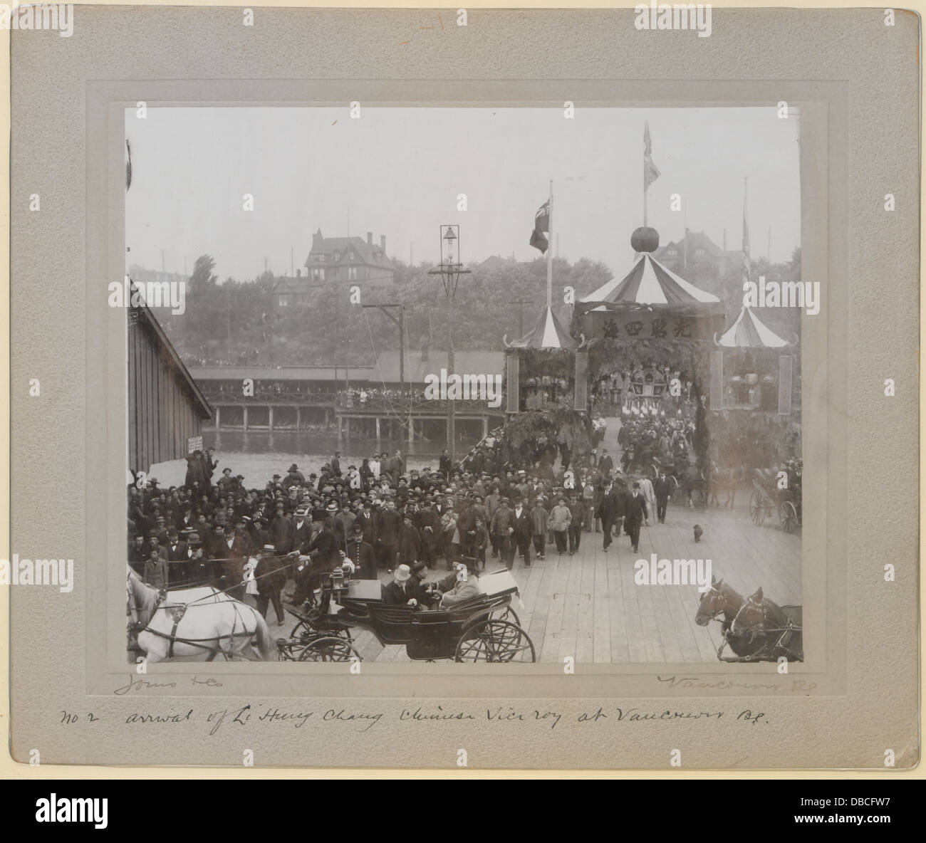 This image captures the arrival of Li Hung Chang, the Chinese Viceroy ...